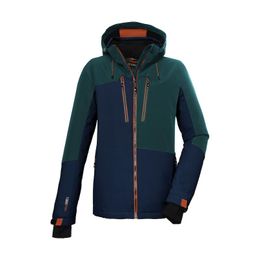 Killtec Skijacke »KSW 69 MN SKI JCKT« Wasserdichte Funktionsjacke mit abnehmbarer Kapuze und Schneefang graugrün XL XL Funktionsjacke mit...