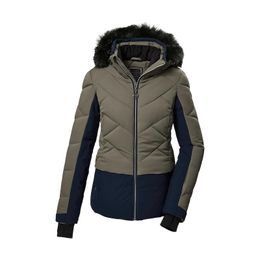 Killtec Skijacke »KSW 102 WMN SKI QLTD JCKT« Stylische Skijacke, wasserabweisend, abnehmbarer Kunstfellkragen braun 40 40 Damen Funktionsjacke mit...