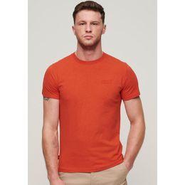 Superdry Rundhalsshirt »ESSENTIAL LOGO EMB TEE« bright orange M M Cooles Shirt von Superdry