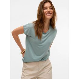 Véro Moda VERO MODA Rundhalsshirt »VMAVA PLAIN SS TOP GAJRS NOOS« Gray Mist XS XS Kurzarm-Design, ideal für warme Tage oder als Layering-Basis