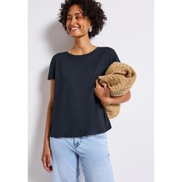 Street One Shirttop mit Mesh-Detail deepwater blue 36 36 Jersey-Shirt von Street One