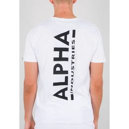 Alpha Industries Rundhalsshirt »Backprint T« weiß 3XL 3XL Regular Fit Passform: umspielt den Körper locker und bequem