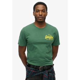 Superdry Rundhalsshirt »VL EMBROIDERED RELAXED TEE« International Pine XL XL Bedrucktes Shirt von Superdry
