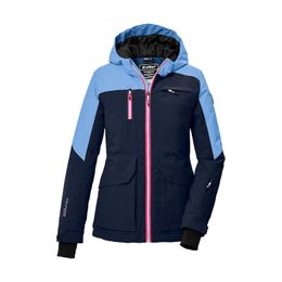 Killtec Skijacke »KSW 340 GRLS SKI JCKT« Wasserdichte Mädchenjacke mit Kapuze, Schneefang und Stauraum navy 152 152 Mädchen Funktionsacke mit...