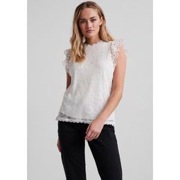 Pieces Spitzentop &raquo;PCOLLINE&laquo; wollwei&szlig; M M Feminines Top von Pieces