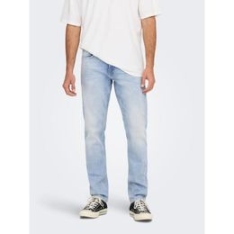 Only & Sons ONLY & SONS Regular-fit-Jeans »WEFT« Light Blue Denim 30 - Länge 34 Länge 34 30 Regular-fit-Jeans mit gerader Beinform, die eine schlanke...