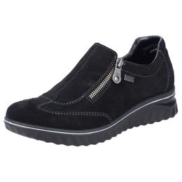 Rieker Slip-On Sneaker, Freizeitschuh, Halbschuh, Outdoorschuh mit TEX-Membran schwarz 41 41 Sneaker mit seitlichem Reißverschluss