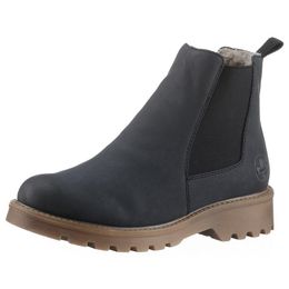 Rieker Chelseaboots, Schlupfboots, Stiefelette, Blockabsatz, mit kuscheligem Warmfutter dunkelblau 43 43 Chelseaboots mit Innen-Reißverschluss