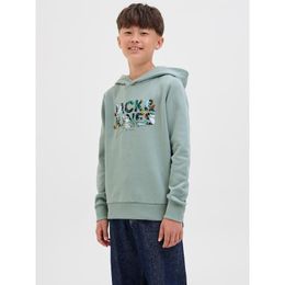 Jack & Jones JACK & JONES JUNIOR Kapuzensweatshirt &raquo;JJGEPLAS SWEAT HOOD JNR&laquo; Iceberg Green 140 140 Sweater von Jack & Jones Junior