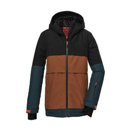 Killtec Skijacke »KSW 126 BYS SKI JCKT« Wasserdichte, atmungsaktive Skijacke mit verstellbarer Kapuze schwarz 140 140 Junior Funktionsjacke mit...