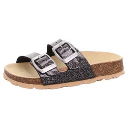 Superfit Pantolette &raquo;Fu&szlig;bettpantoffel VIOS WMS: Mittel&laquo; Schlappen, Hausschuh mit Glitzer, Gr&ouml;&szlig;enschablone zum Download schwarz-glitzer 29 29...