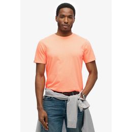 Superdry Rundhalsshirt »CLASSIC ESSENTIAL TEE« Washed Dry Fluro Orange M M Cooles Shirt von Superdry