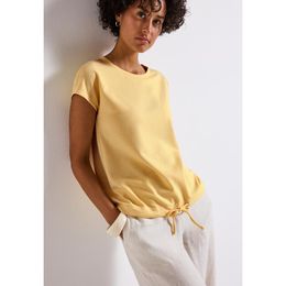Street One Shirttop mit feiner Struktur buttercream yellow 40 40 Strukturshirt für Damen