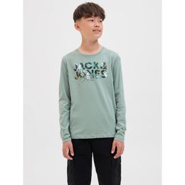 Jack & Jones JACK & JONES JUNIOR Langarmshirt »JJGEPLAS TEE LS CREW NECK JNR« Iceberg Green 128 128 T-Shirt von Jack & Jones Junior