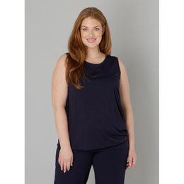 Base Level Curvy Longtop »Yasmina« Formgebendes Bündchen am Saum marine 52 52 Long-Top Yasmina von Base Level Curvy