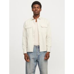 Jack & Jones JACK & JONES Langarmhemd »JJETRAVIS SHIRT LS NOOS« mit Brusttaschen Moonbeam XS - N-Gr N-Gr XS Cooles Hemd von Jack & Jones