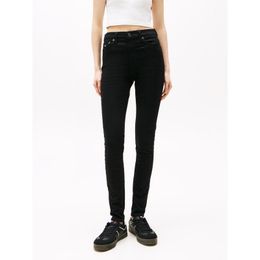 Tommy Jeans Skinny-fit-Jeans »Nora Mid Rise Skinny Fit« Röhrenjeans aus Baumwollstretch mit mittlerer Leibhöhe Denim Black 25 - Länge 28 Länge 28...