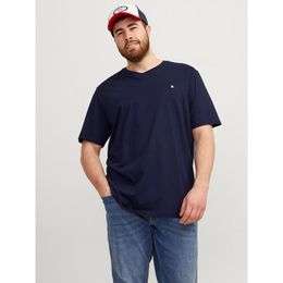 Jack & Jones PlusSize JACK & JONES PLUSSIZE T-Shirt »JJEPAULOS TEE SS CREW NECK NOOS PLS« mit Logo Stickerei Navy Blazer 6XL 6XL T-Shirt von Jack & Jones Plus Size
