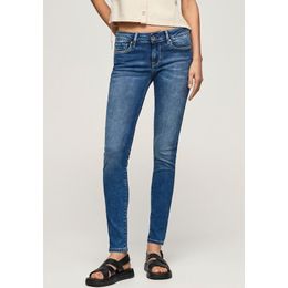 Pepe Jeans Damen Skinny-fit-Jeans &raquo;SOHO&laquo; im 5-Pocket-Stil mit 1-Knopf Bund und Stretch-Anteil blau 28, L&auml;nge 28