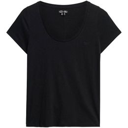 Superdry Kurzarmshirt »SCOOP NECK TEE« Black M M Schickes Shirt von Superdry