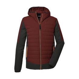Killtec Steppjacke »KOW 44 MN QLTD JCKT« Wasser- und windabweisende Winterjacke mit Colourblocking-Design rot XL XL Herren Steppjacke mit Kapuze