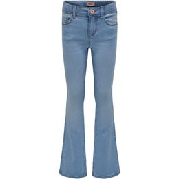 KIDS Only Bootcut-Jeans »KOGROYAL LIFE REG FLARED PIM020« Light Blue Denim 164 - N-Gr N-Gr 164 Bootcut-Jeans mit ausgestellter Beinform für einen...