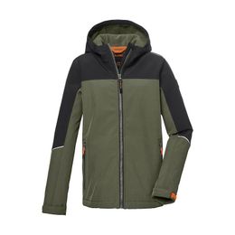 Killtec Softshelljacke »KOW 131 BYS SFTSHLL JCKT« Wind- und wasserabweisende Softshelljacke mit verstellbarer Kapuze olivgrün 140 140...