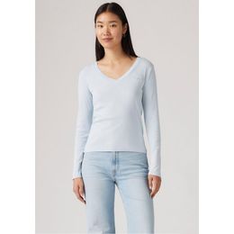 Levi's LEVI'S Langarmshirt &raquo;ESSENTIAL HM LS VNECK&laquo; mit Logo Stickerei SKYWAY M (38) M (38) Langarmshirt ESSENTIAL HM LS VNECK von Levi's