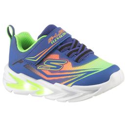 Skechers Lauflernschuh »FLEX-GLOW ULTRA LIGHTS«, Blink, -Klettschuh zum Schlüpfen, Neon, Größenschablone zum Download blau-multi 21 21 Farbenfrohe...