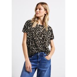 Street One Print-Shirt mit Animal-Print Black 42 42 Gemustertes Shirt von Street One