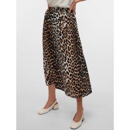 Véro Moda VERO MODA Maxirock »VMJOSIE 7/8 SKIRT WVN GA« Egret AOP:Leo L (40) L (40) Langer Rock von Vero Moda