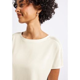 Street One Shirttop mit Mesh-Detail off white 36 36 Jersey-Shirt von Street One