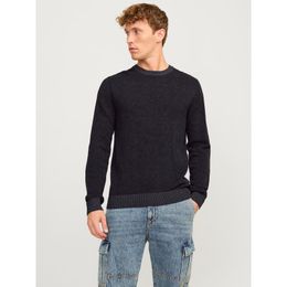 Jack & Jones JACK & JONES Rundhalspullover »JJEGLOBE KNIT CREW NECK NOOS« in Strick Optik Dark Grey Melange XXL XXL Pullover von Jack & Jones