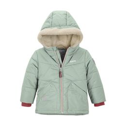 FIRST INSTINCT BY Killtec Steppjacke »FIOW 13 MNS QLTD JCKT« Gefütterte, wasserabweisende Kinderjacke mit Teddyfell und Herznieten rauchmint...
