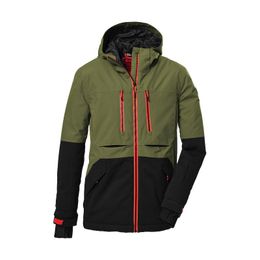Killtec Skijacke »KSW 127 BYS SKI JCKT« Wasserdichte, atmungsaktive Kinderjacke mit verstellbarer Kapuze olivgrün 128 128 Kids Funktionsjacke in...