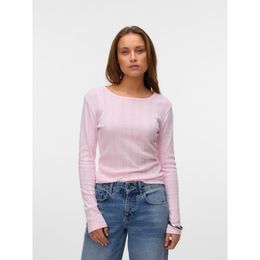 Véro Moda VERO MODA Langarmshirt »VMLISA LS TOP JRS NOOS« Pink-A-Boo L L Modischer, unifarbener Jersey-Stoff für vielseitige Kombinationsmöglichkeiten