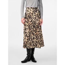 Y.A.S Midirock »YASPELLA HW MIDI SKIRT S. NOOS« Black AOP:LEO PRINT M (38) M (38) Langer Rock von Y.A.S