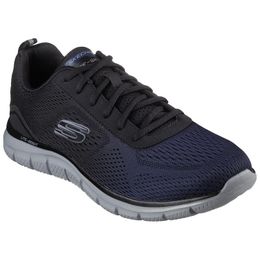 Skechers Sneaker »TRACK-RIPKENT« Freizeitschuh, Halbschuh, Schnürschuhin veganer Verarbeitung navy-schwarz 40 40 Mit gepolstertem Schaftrand