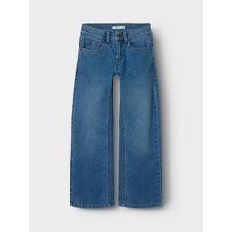 name it Weite Jeans »NKFROSE WIDE JEANS 8808-DT TB« Medium Blue Denim 134 - N-Gr N-Gr 134 Coole Jeans von name it für Mädchen