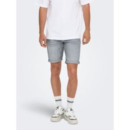 Only & Sons ONLY & SONS Shorts »ONSPLY MBD 8772 TAI DNM SHORTS NOOS« medium grey M - N-Gr N-Gr M Shorts von Only & Sons