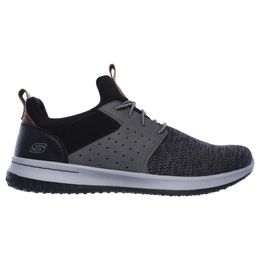 Skechers Slip-On Sneaker »Delson-Camben« Slipper, Freizeitschuh mit praktischem Gummizug schwarz grau 45 45 Modischer Sneaker im Materialmix