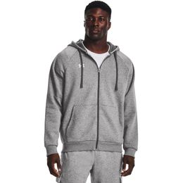 Under Armour Sweatjacke »UA Rival Fleece-Hoodie mit durchgehendem Zip für« grau XL XL Ultraweiches Fleece aus Baumwollmix mit aufgerauter...