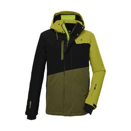 Killtec Skijacke »KSW 77 MN SKI JCKT« Atmungsaktive, wasserdichte Jacke mit abnehmbarer Kapuze und Taschen limette XL XL Funktionsjacke mit...