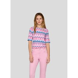 Rabe Rundhalsshirt mit grafischem Muster Mandelblüte 40 40 Halbarm-Bluse von Rabe MODEN