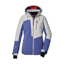 Killtec Skijacke »KSW 84 WMN SKI JCKT« Trendige, wasserdichte Skijacke mit abnehmbarer Kapuze und Schneefang mittelblau 44 44 Damen Skijacke in...