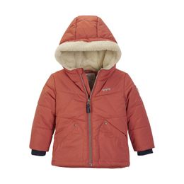 FIRST INSTINCT BY Killtec Steppjacke »FIOW 13 MNS QLTD JCKT« Gefütterte, wasserabweisende Kinderjacke mit Teddyfell und Herznieten rot 122/128...
