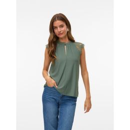 Véro Moda VERO MODA Spitzentop »VMMILLA SL LACE TEE« Laurel Wreath XS XS Elegantes Top mit Spitze von VERO MODA