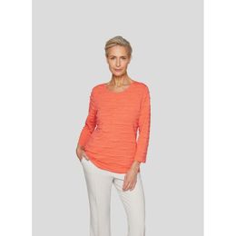 Rabe 3/4-Arm-Shirt mit Strukturmuster Mandarine 52 52 Shirt von Rabe