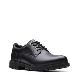 Clarks Schnürschuh »BatcombeTieGTX« Business Schuh, Anzugschuh, Komfortschuh mit wasserdichter Gore-Tex Black Leather 45 45 Schnürschuh mit Label...
