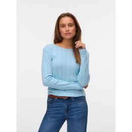 V&eacute;ro Moda VERO MODA Langarmshirt &raquo;VMLISA LS TOP JRS NOOS&laquo; Airy Blue S S Modischer, unifarbener Jersey-Stoff f&uuml;r vielseitige Kombinationsm&ouml;glichkeiten